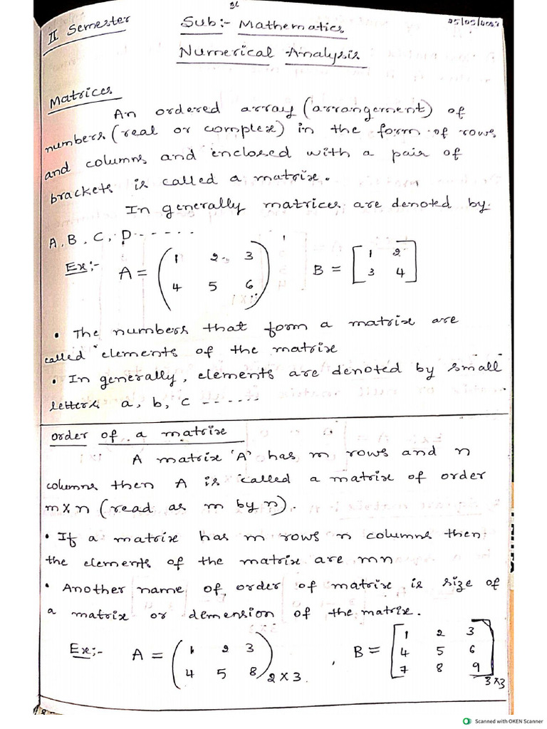 Numerical Analysis 2nd Sem Notes | PDF