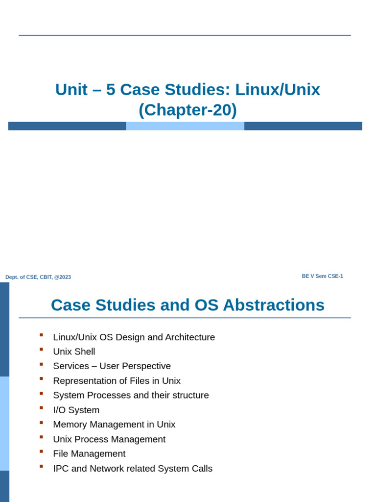 Unit-5 - Linux Case Study | PDF | Operating System | Kernel (Operating System)