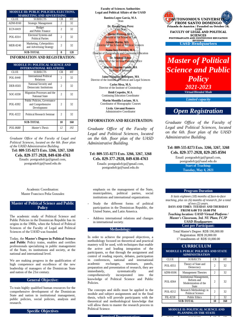 UASD Master's in Political Science | PDF | Science