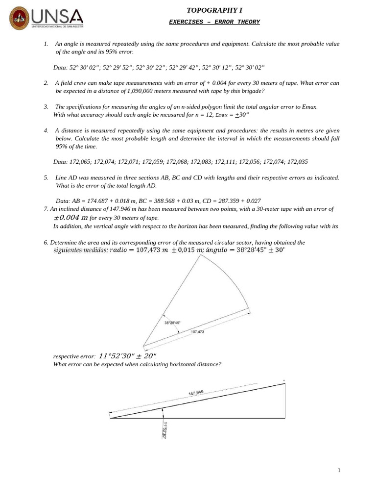 Exercises in Error Theory | PDF