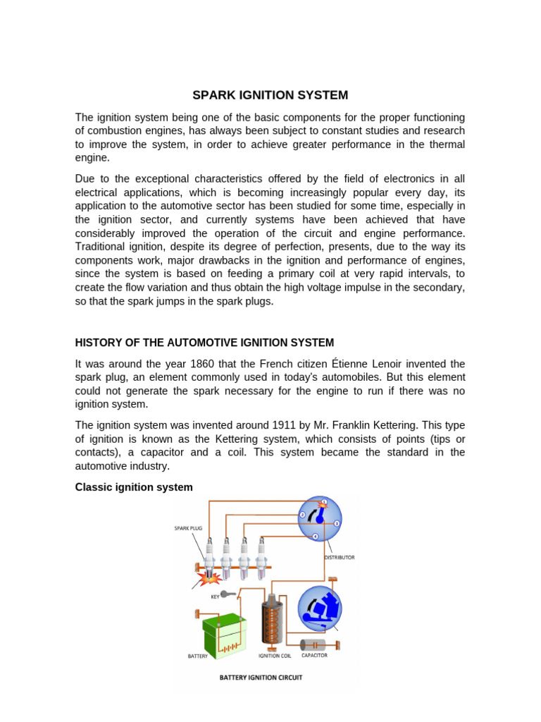 Spark Ignition System | PDF | Internal Combustion Engine | Ignition System