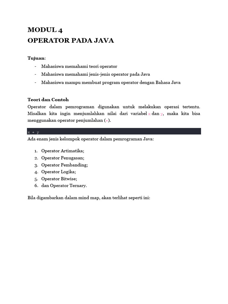 MODUL 4-Operator | PDF