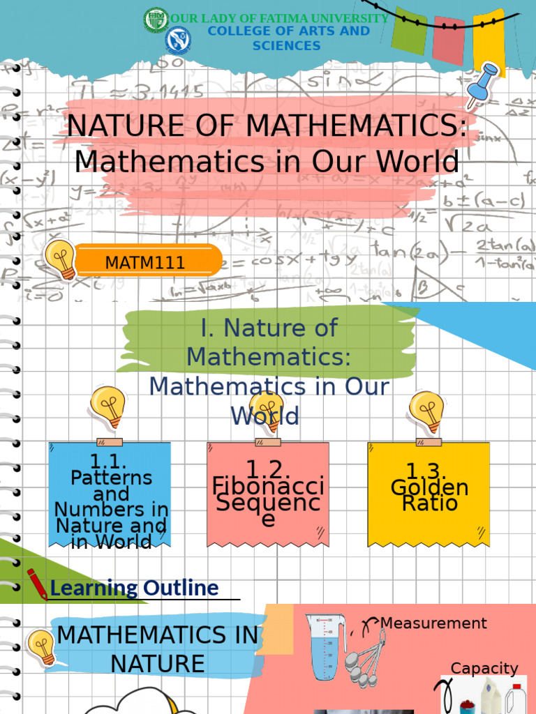 Matm - Nature of Mathematics | PDF | Pattern | Ratio