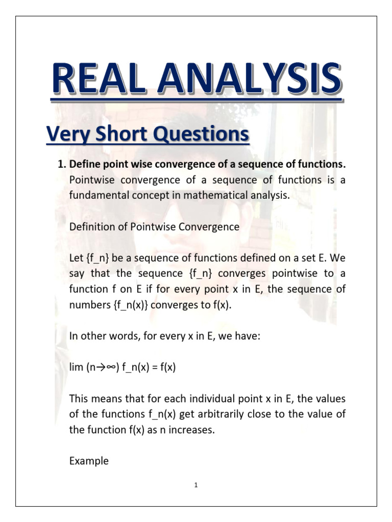 P.G. Sem-1 Real Analysis All Model Ques-Ans 2025... !! | PDF | Limit (Mathematics) | Power Series