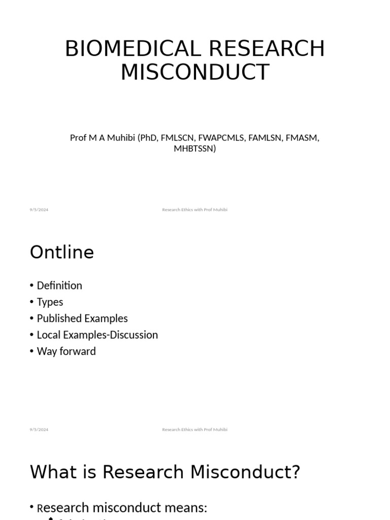 Biomedical Research Misconduct | PDF | Inquiry | Academia