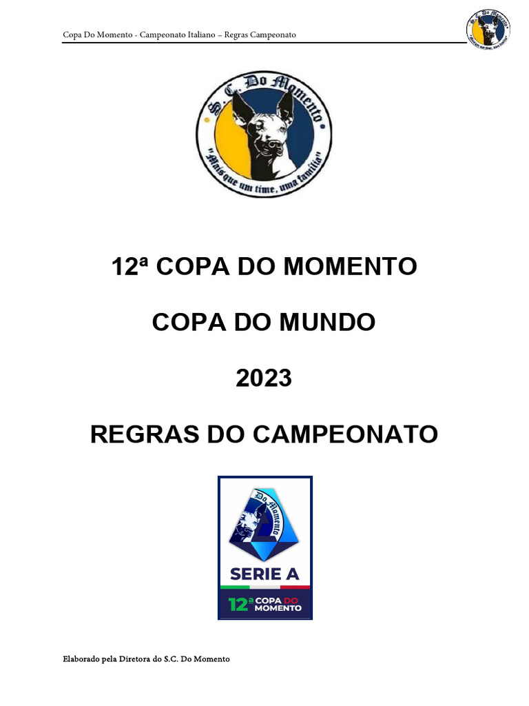 Regra Básica Copa Do Momento. | PDF | Regras e regulamentos esportivos ...