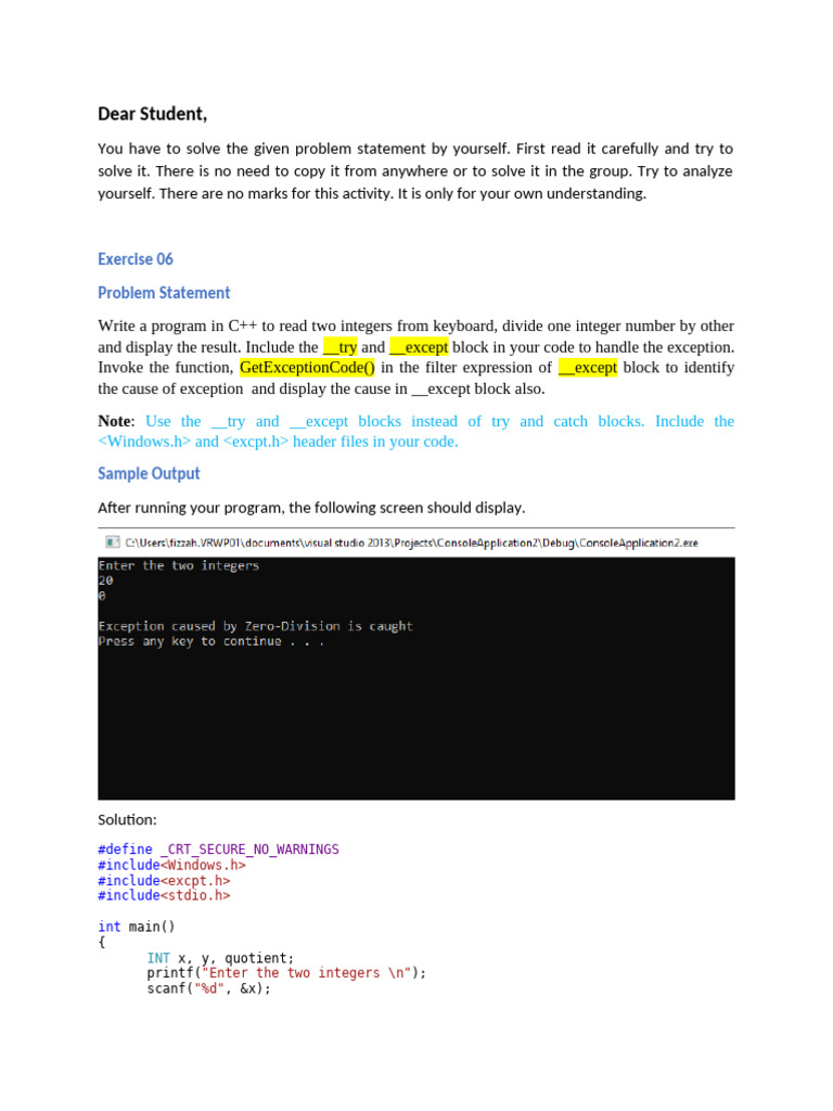 CS609_Exercises | PDF | C++ | Integer (Computer Science)
