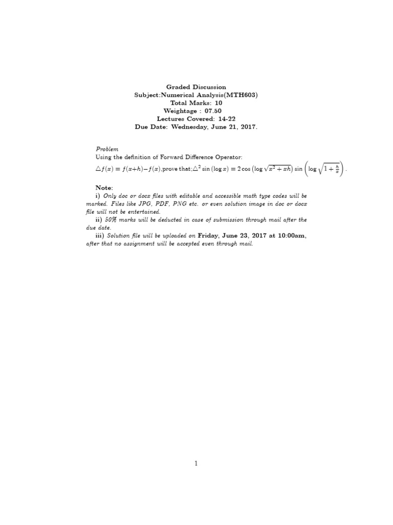 GDB 1 603 Sp17 | PDF