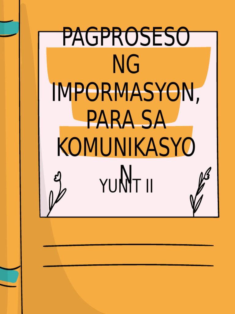 Yunit 2 Aralin 3 | PDF