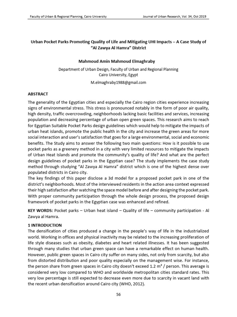 Urban Pocket Parks - Case Study | PDF | Earth Sciences