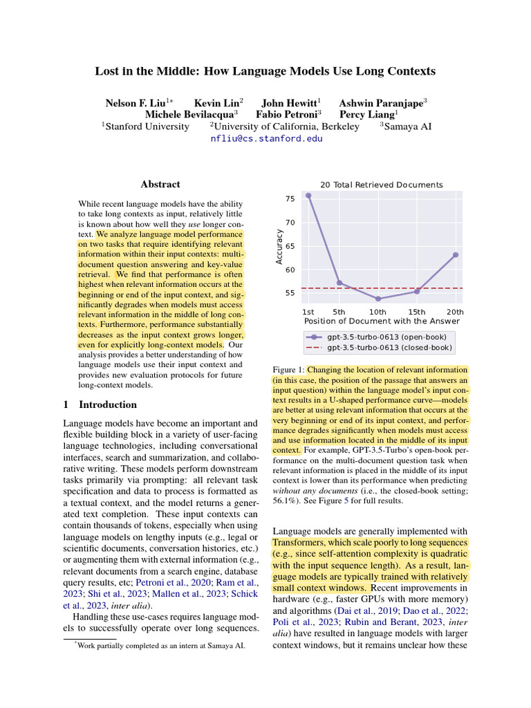 Long Context in LLMS | PDF | Computing
