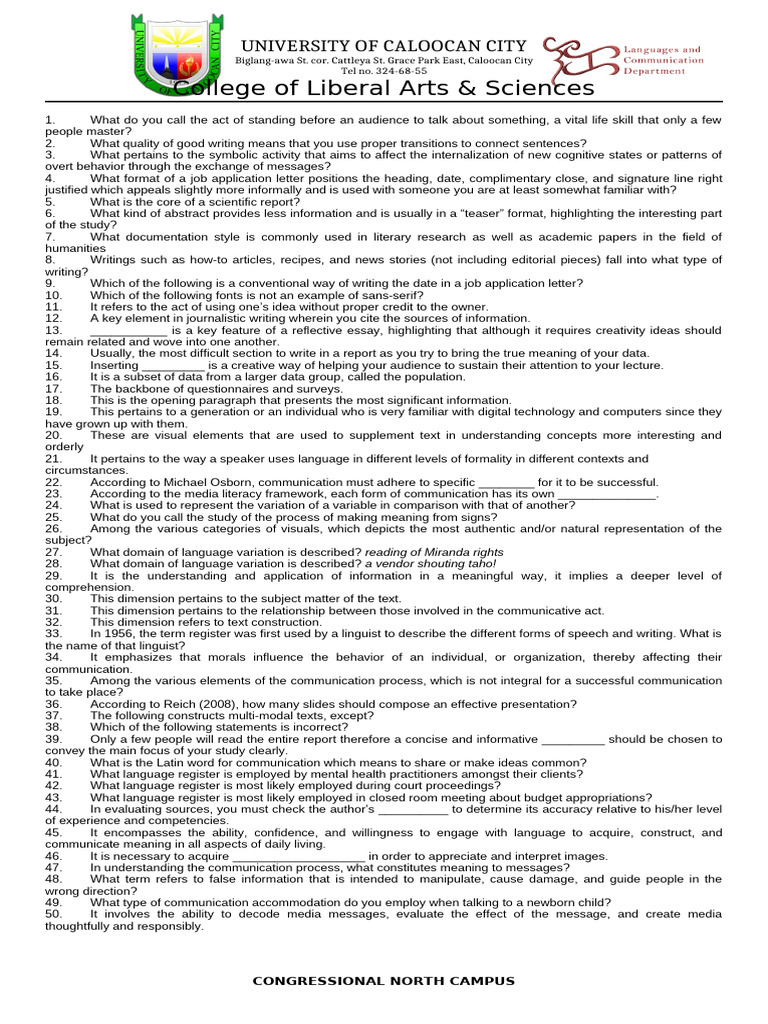 Communication Skills and Writing Concepts | PDF | Communication ...