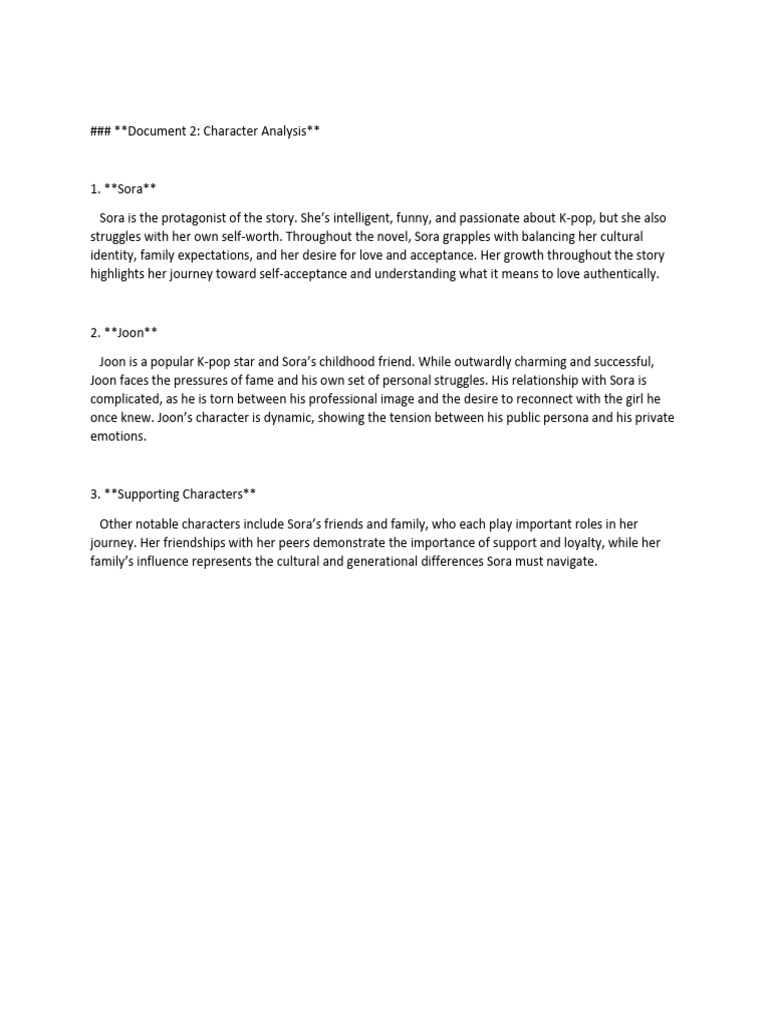 Character Analysis | PDF