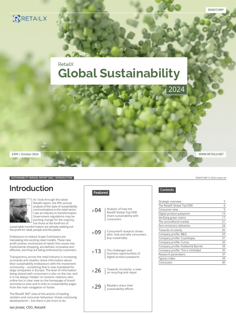 RetailX 2024 Sustainability Report | PDF | Retail | Recycling