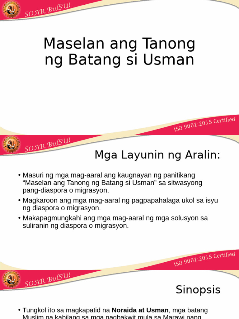 Maselan Ang Tanong Ng Batang Si Usman | PDF