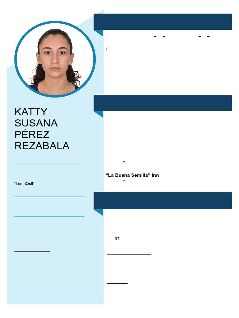 CV - PÉREZ - KATTY - Katty Susana Perez Rezabala | PDF | Human ...