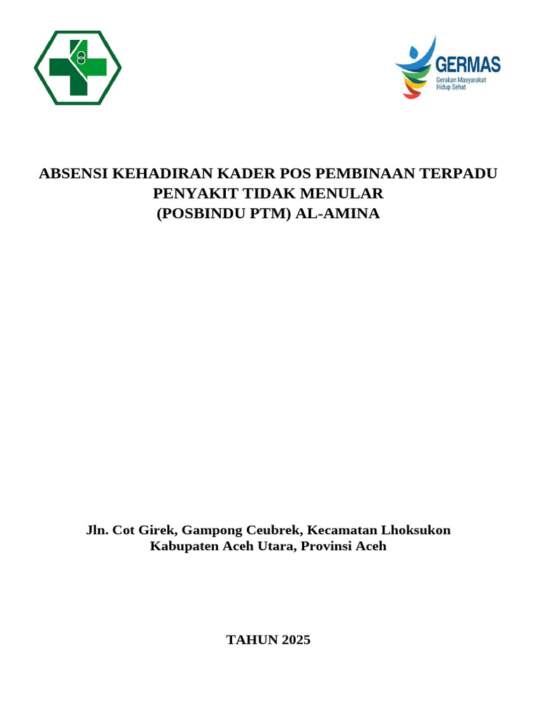 Cover Absen Kader 2025 | PDF
