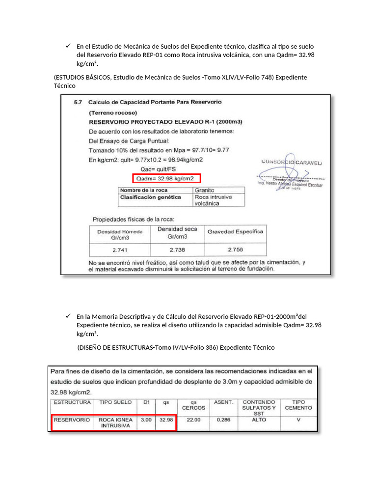 Reservorio Rep 01 | PDF