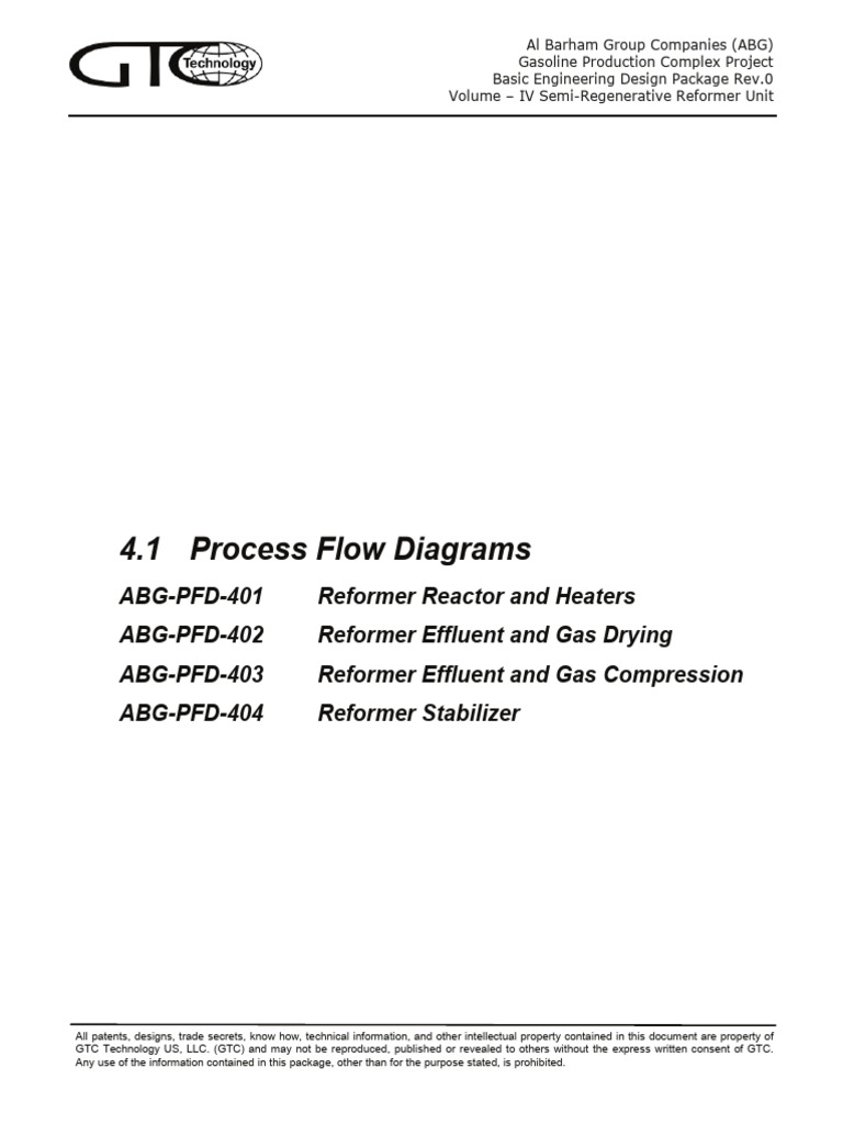 ABG Gasoline Complex Reformer Design Package | PDF | Chemical Reactor ...