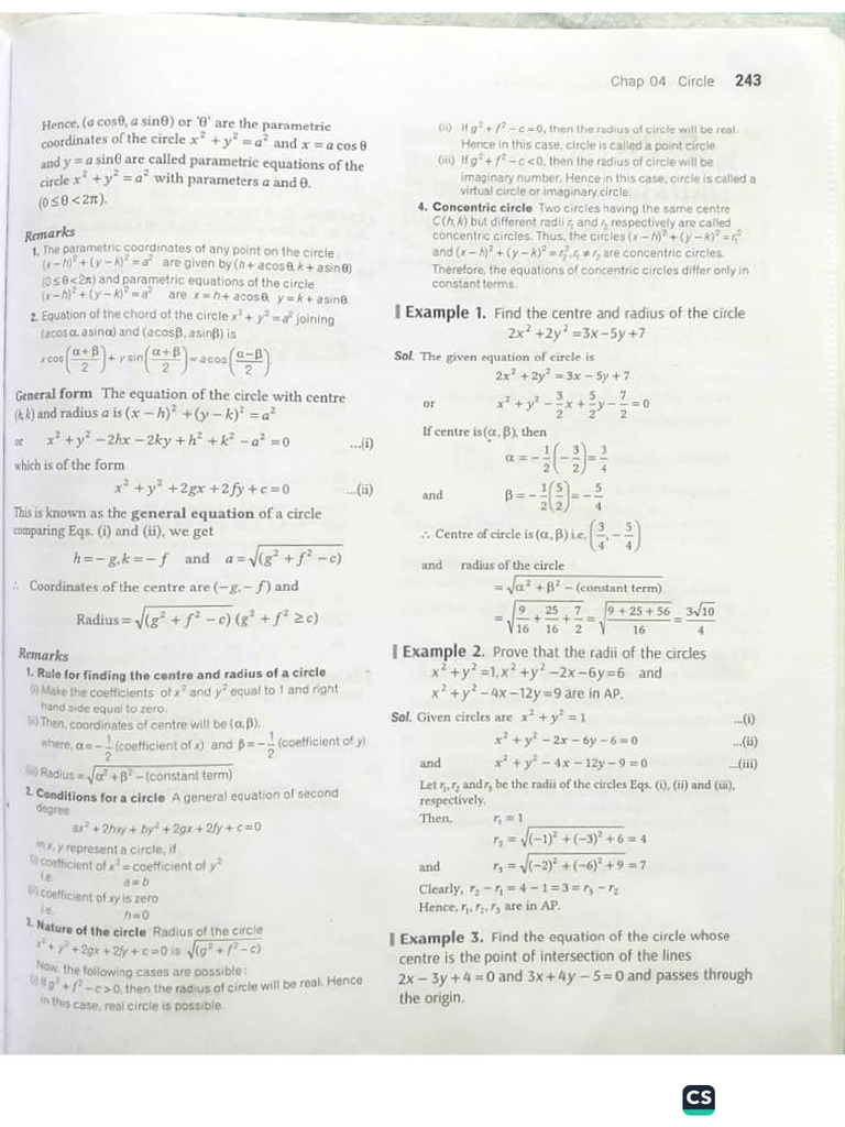 CH - Circle (Coordinate Geometry) | PDF