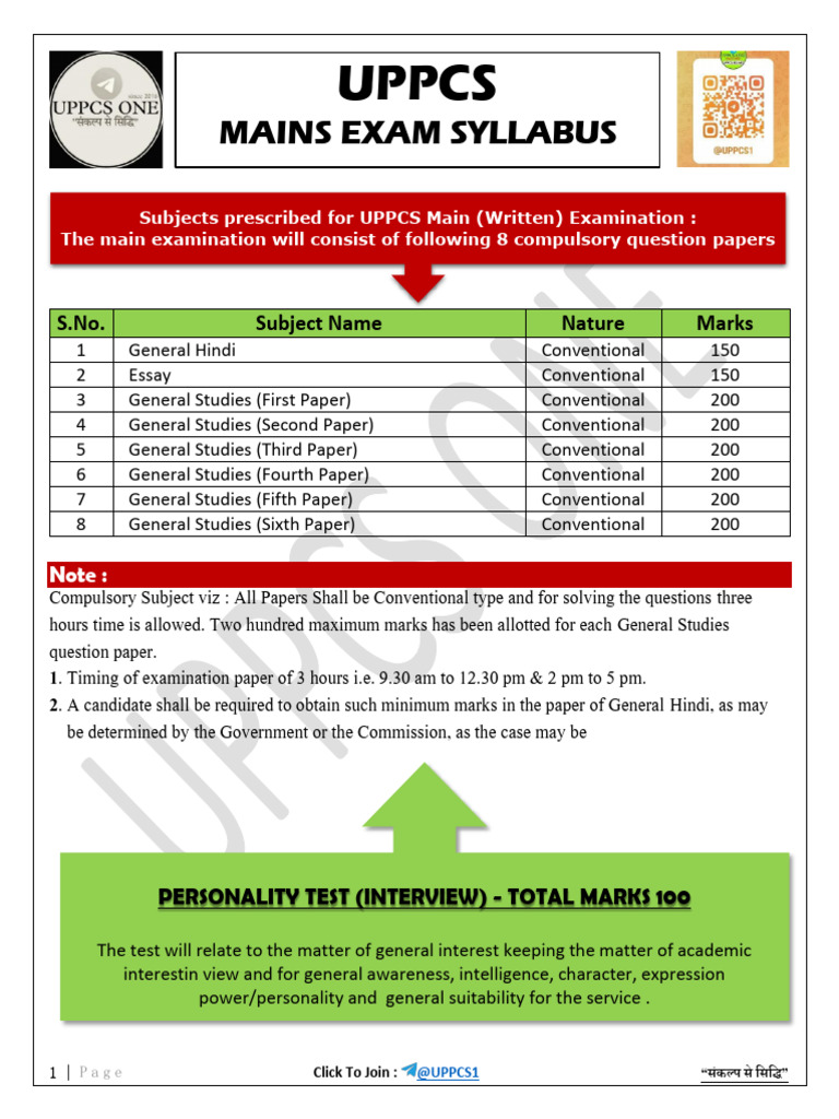 UPPCS Mains Syllabus (English) | PDF | Agriculture | Governance