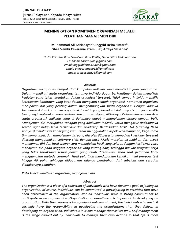 Manajemen Diri | PDF