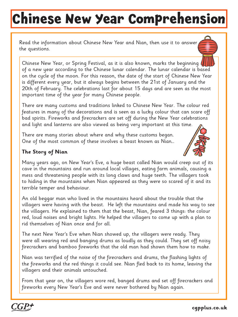 CNY Comprehension | PDF