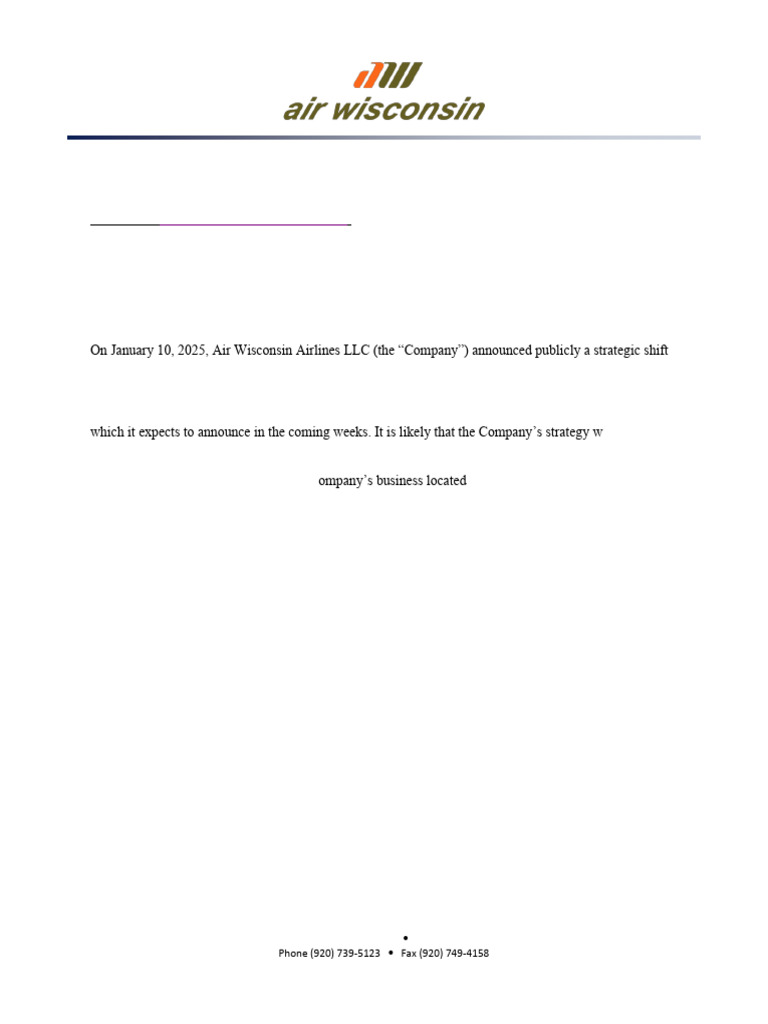 Air Wisconsin Layoffs Notice | PDF | Layoff | Business