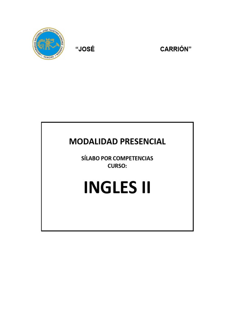Silabo Ingles II | PDF | Evaluación | Enseñando