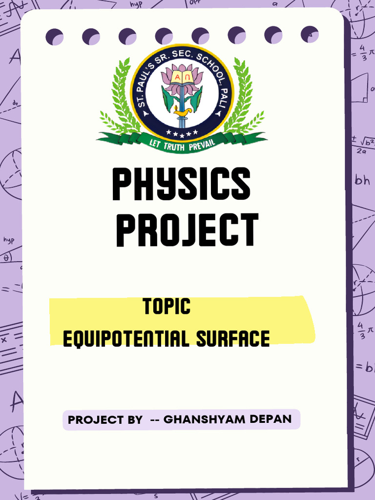Purple and White Scribble Science Project Cover A4 Document | PDF