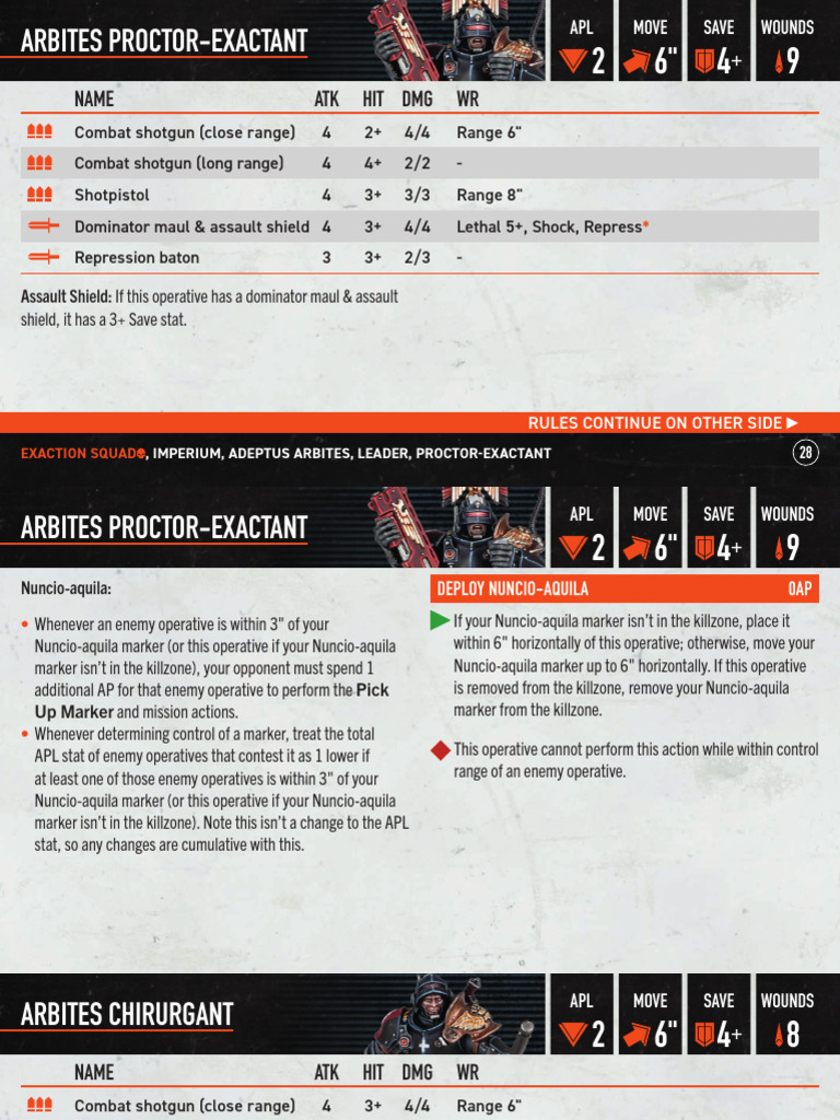 Exaction Squad Weapon and Tactics Guide | PDF | Military