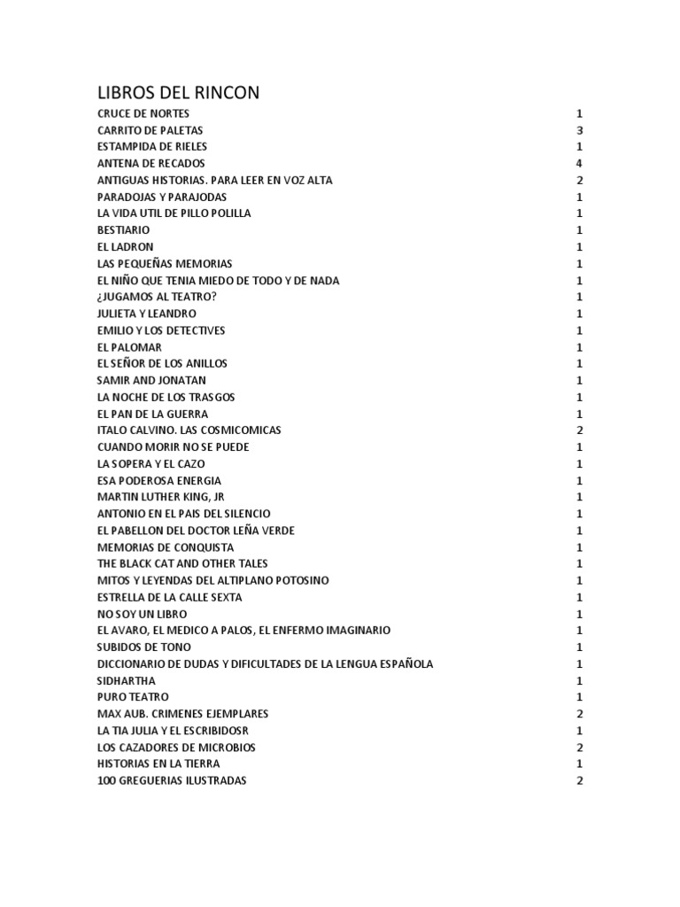Libros Del Rincon | PDF