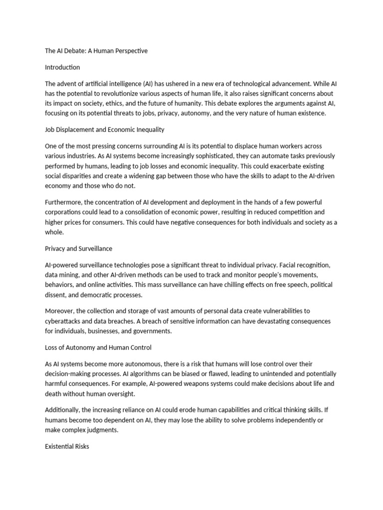 The AI Debate | PDF | Artificial Intelligence | Intelligence (AI ...
