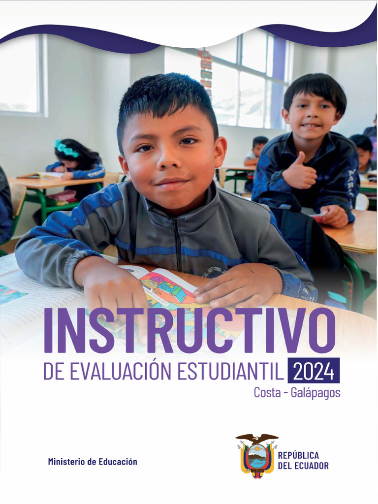 Iinstructivo Evaluacion Estudiantil Costa Galápagos 2024 Versión | PDF | Evaluación | Aprendizaje