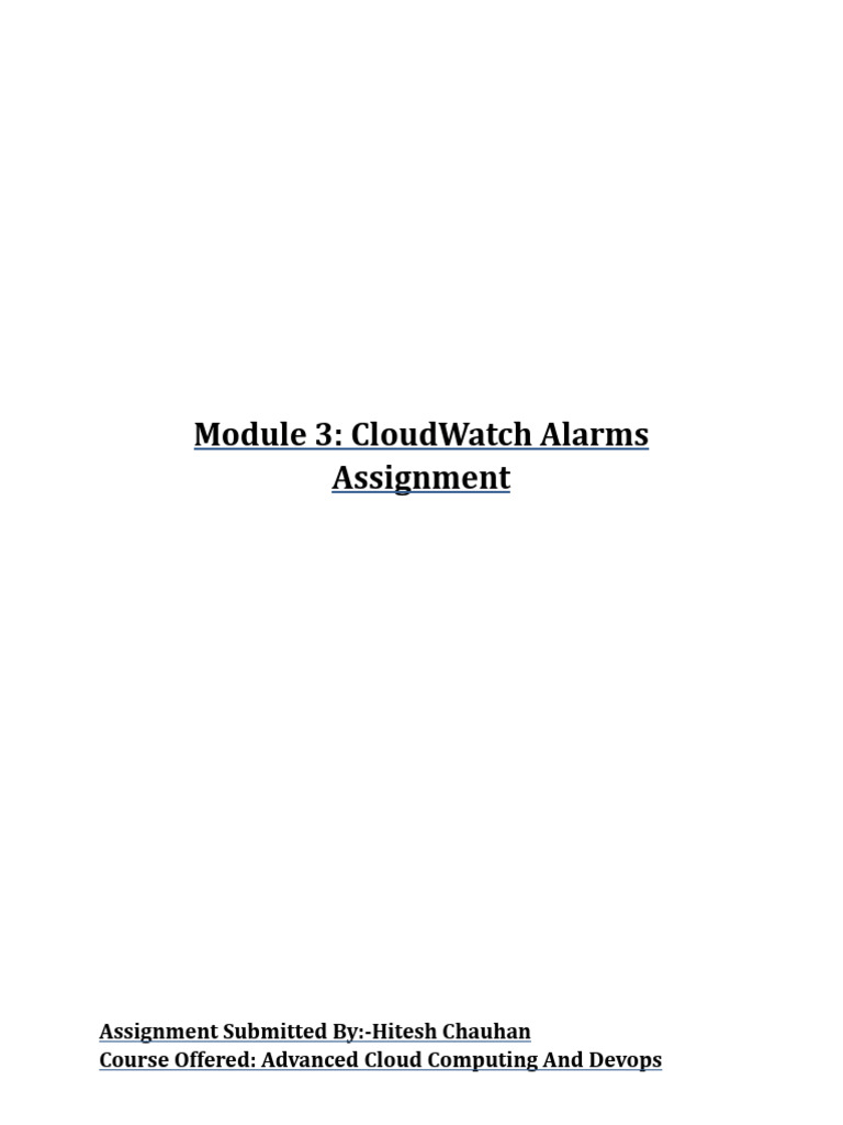 CloudWatch Alarms Setup Guide | PDF