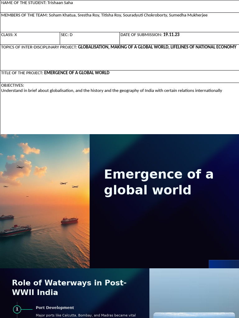 Main SSC Interdisciplinary Project | PDF | Transport | Globalization