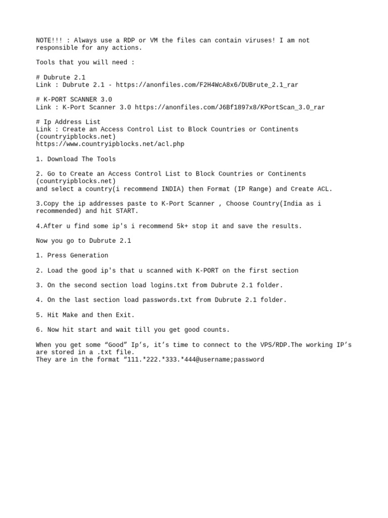 How to Crack RDP Best RDP Cracking Method | PDF