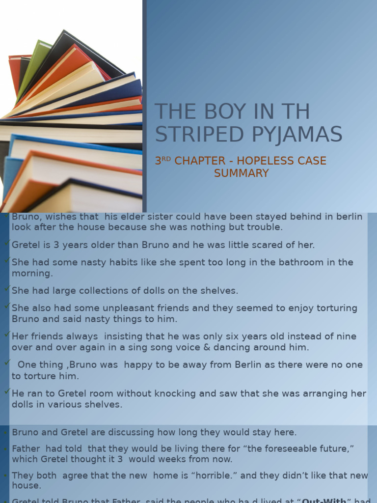 Chapter 3 Summary: The Boy in Striped Pajamas | PDF