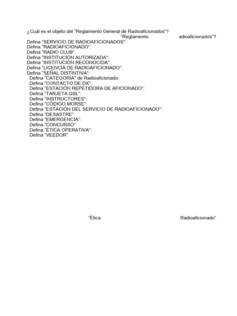 Preguntas para El Curso - 1 | PDF | Radio aficionada | Inalámbrico