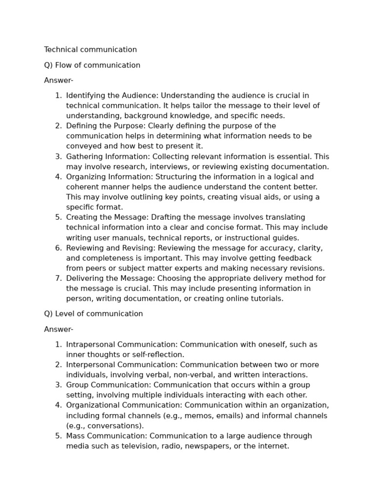 technical communication | PDF | Communication | Technical Communication