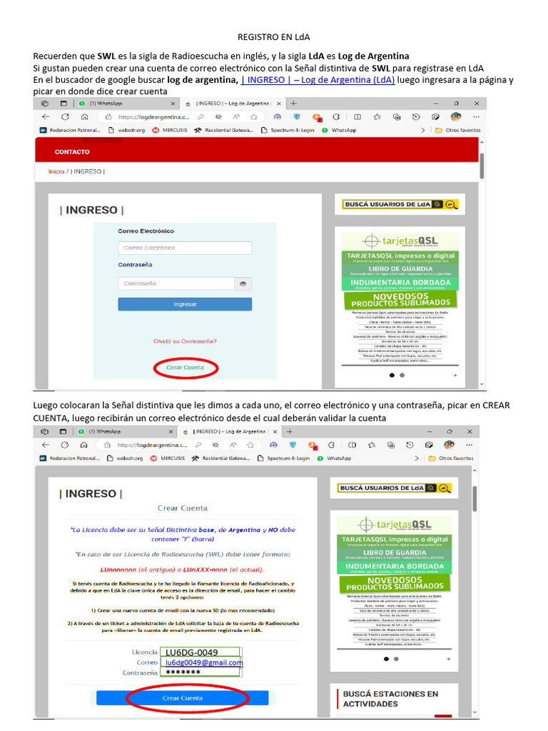 Tutorial REGISTRO EN LdA | PDF