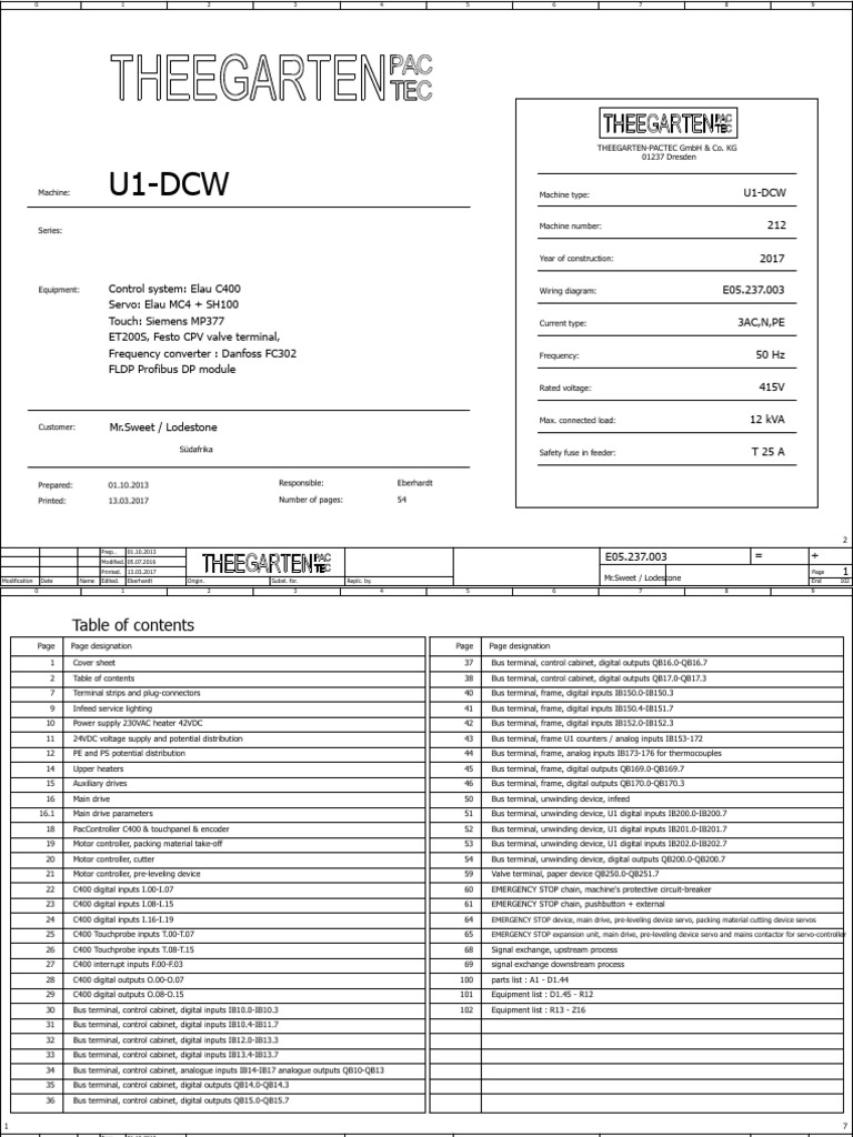 U1-DCW 212 Schaltplan R01eng | PDF | Electrical Connector | Electrical ...