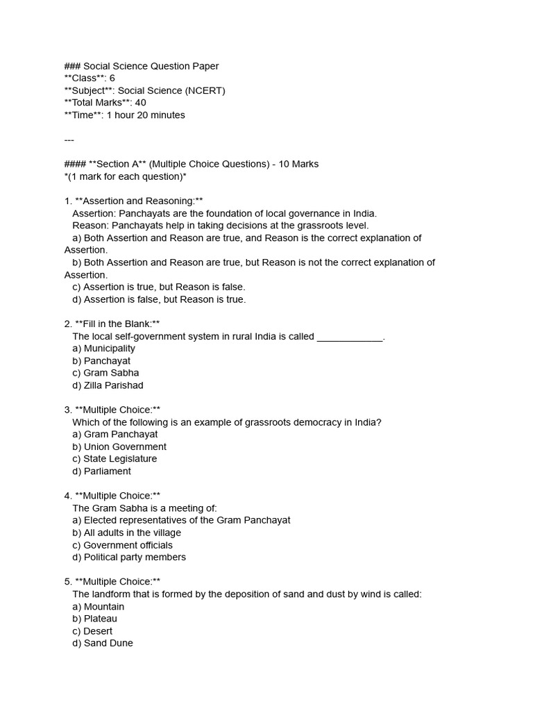 SST PRACTICE PAPER | PDF | Himalayas | Rock (Geology)