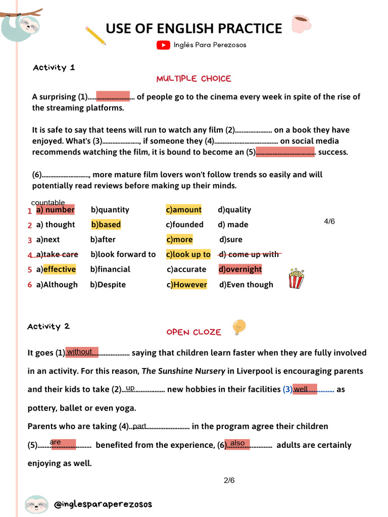 Use of English Practice Workbook | PDF