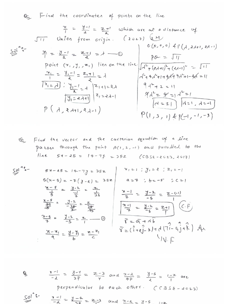 3D Geometry - Part 2 | PDF