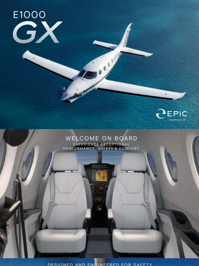 Epic E1000 GX Brochure 2024 Web | PDF | Wing Configurations | Aircraft Configurations