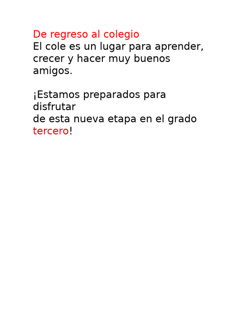 Regreso a Clases | PDF