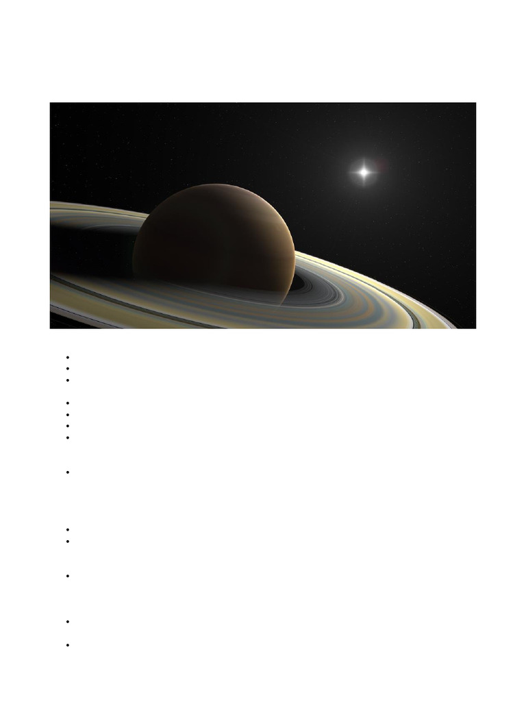 Datos esenciales sobre Saturno | PDF