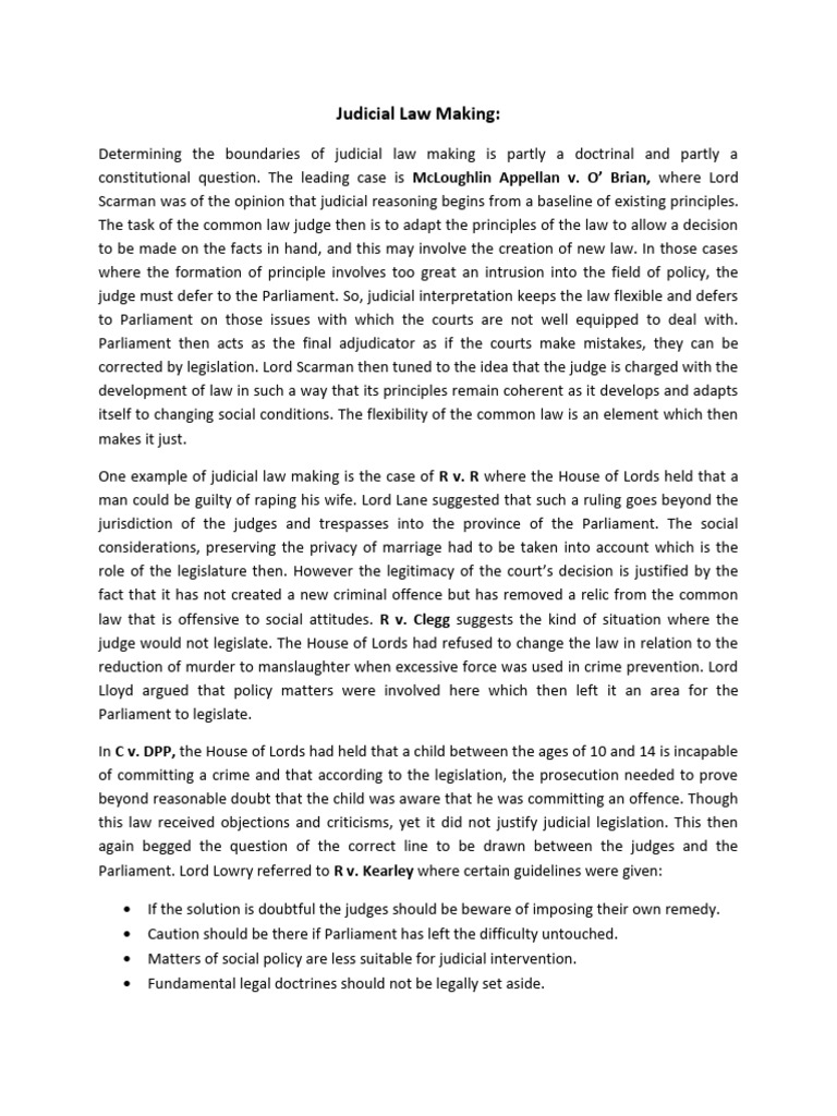 Precedents - Do Judges Make Law | PDF | Precedent | Common Law