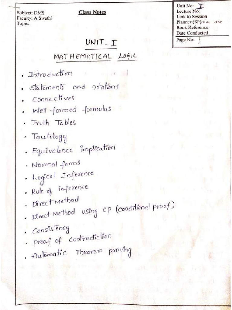 DM Unit 01 Part-01 | PDF